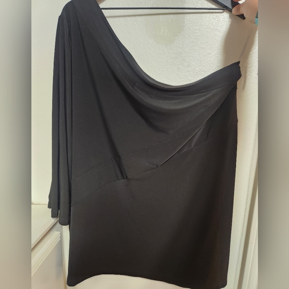 Sun Kim | Tops | Sun Kim One Shoulder Xl Black Blouse New With Tags ...